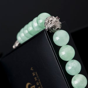 Seoul Jade Bead Bracelet Silver Jewelry for Women and Mankorean Fashion ...