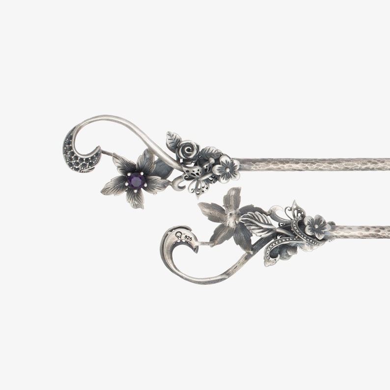 Handmade Sterling Silver Binyeo – Korean Hair Stick Jewelry - Etsy UK