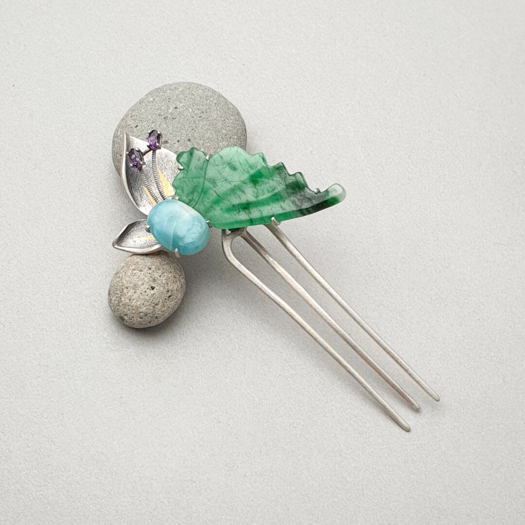 Seoul Traditional Korean Hair Jade Stick Pin , Korean Traditional ...