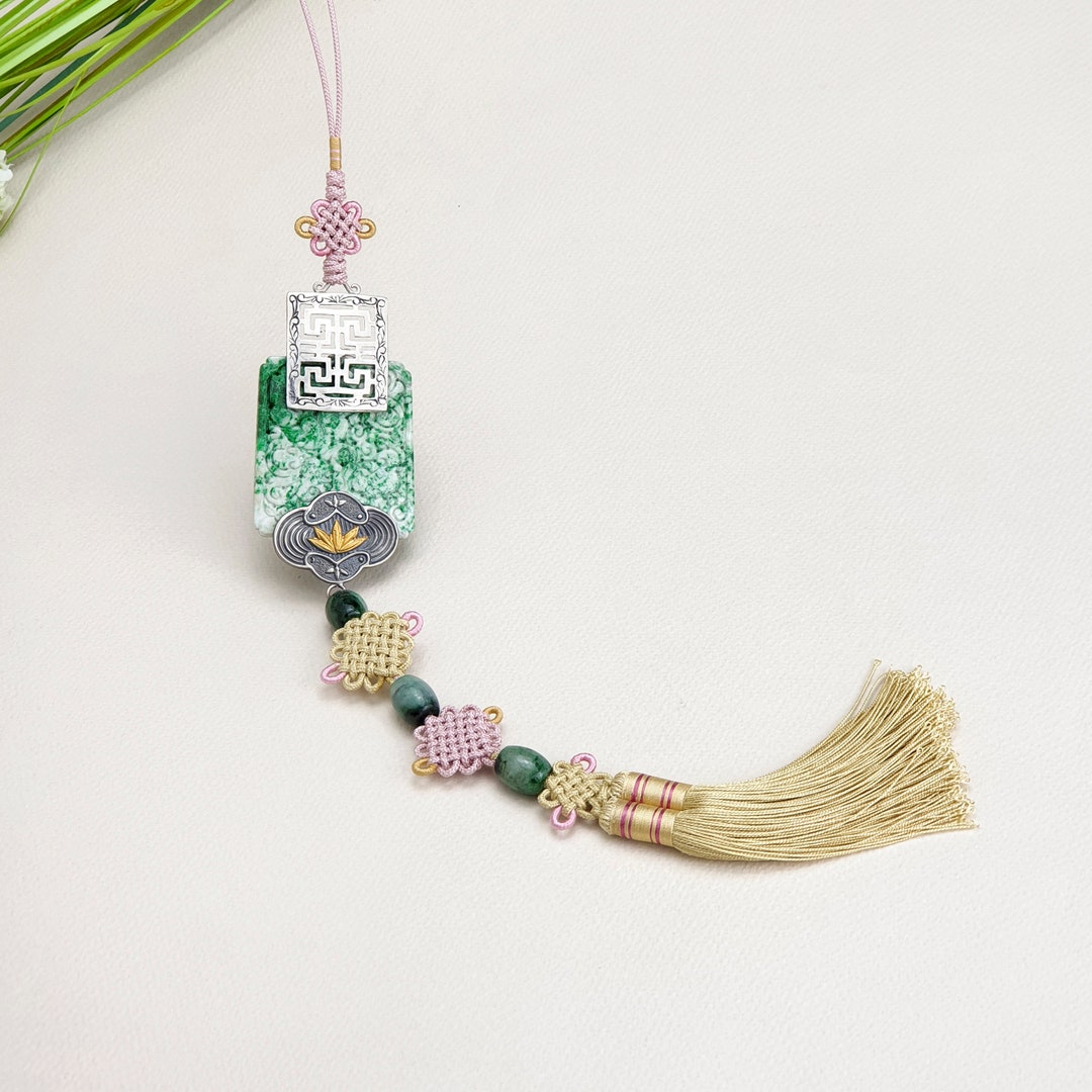 NASCHENKA Korean Hanbok Silk Norigae - Traditional Kdrama Tassle Knot ...