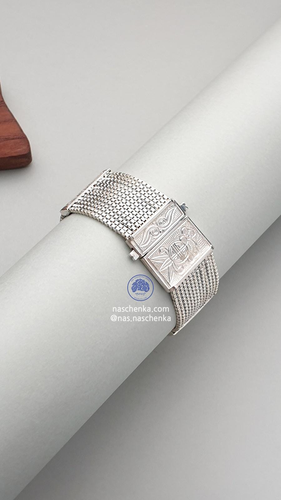 Korea Handmade Natural Jade and Silver Chain Statement Chunky Bracelet ...