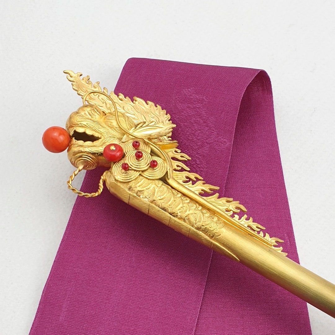 Korean Hair Binyeo Royal Dragon Binyeo , Traditional Korean Hanbok ...