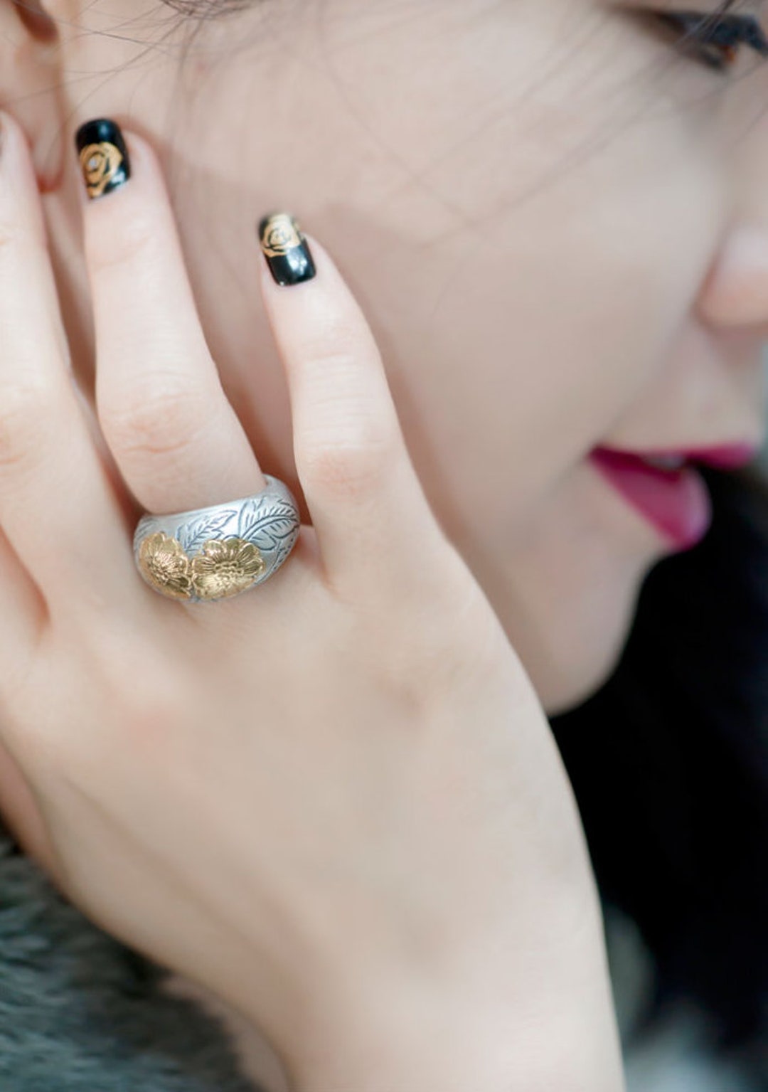 Gemstone Silver Craft Ring by NASCHENKA • Your Size Custom Ring • Best ...