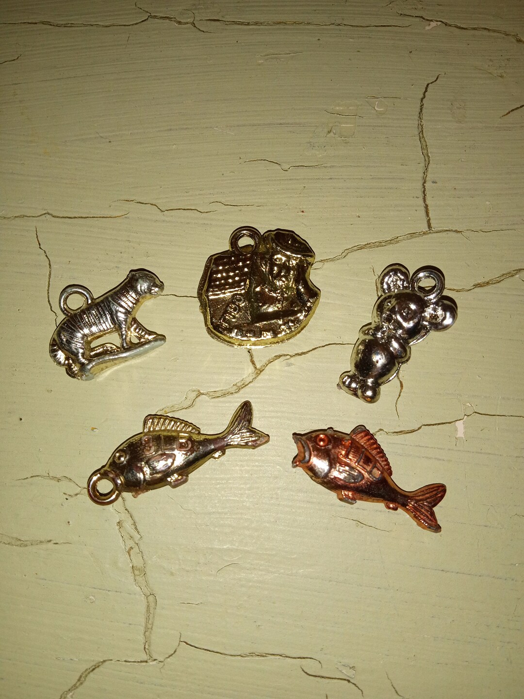 Vintage Cracker Jack Lot of 5 Miniature Fish, Tiger, Mouse, Fido in the ...