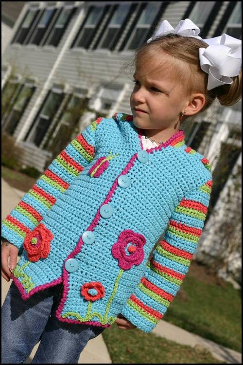 Crochet Pattern Springtime Friends Hoodie Sweater Butterfly Bird Spring ...