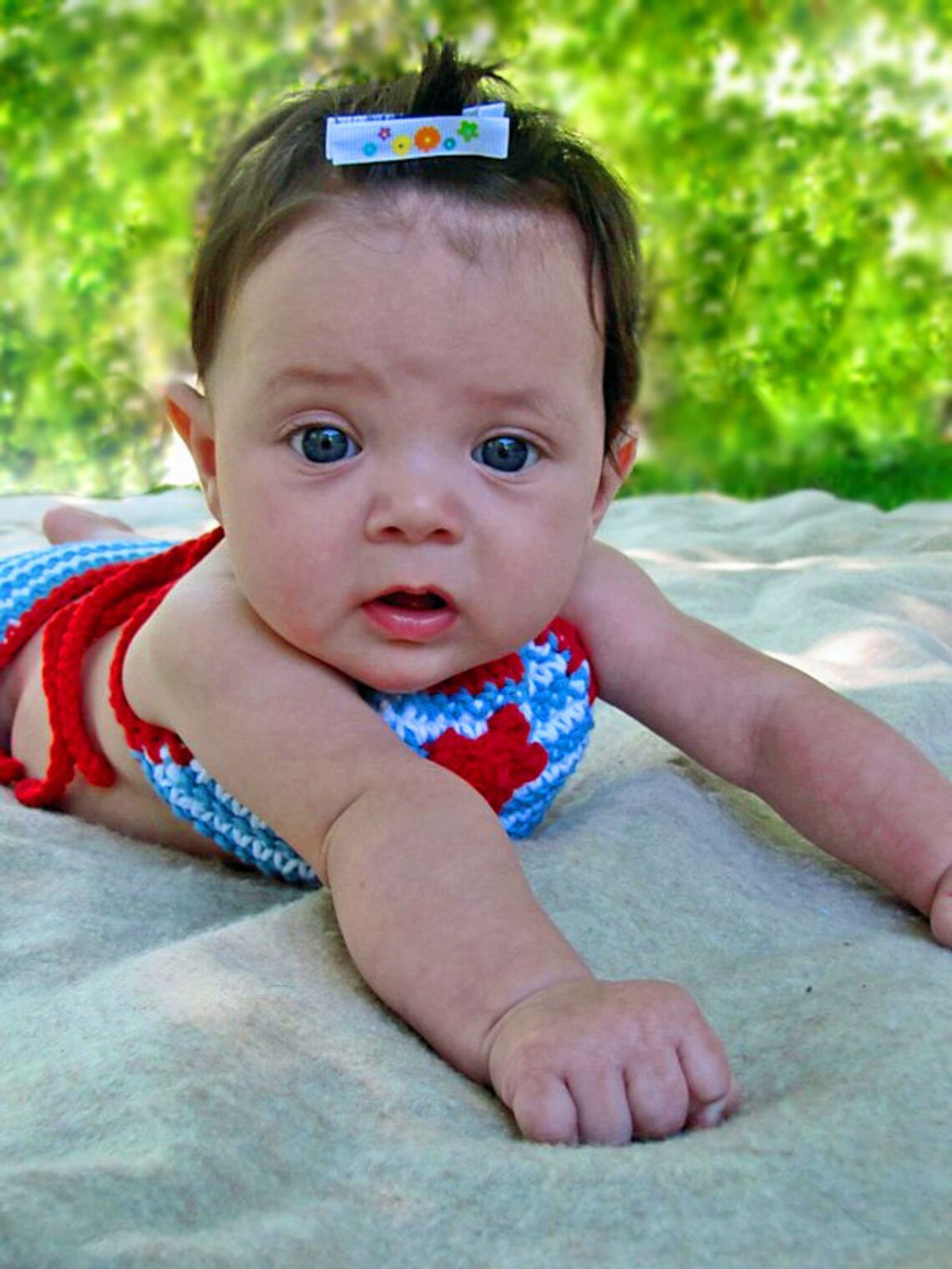 Crochet Pattern Stars and Stripes Baby Bikini 6-12 Months Easy Beginner ...