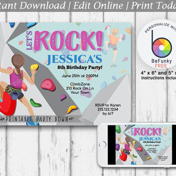 Rock Climb Party - Etsy