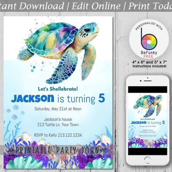 Sea Turtle Party - Etsy