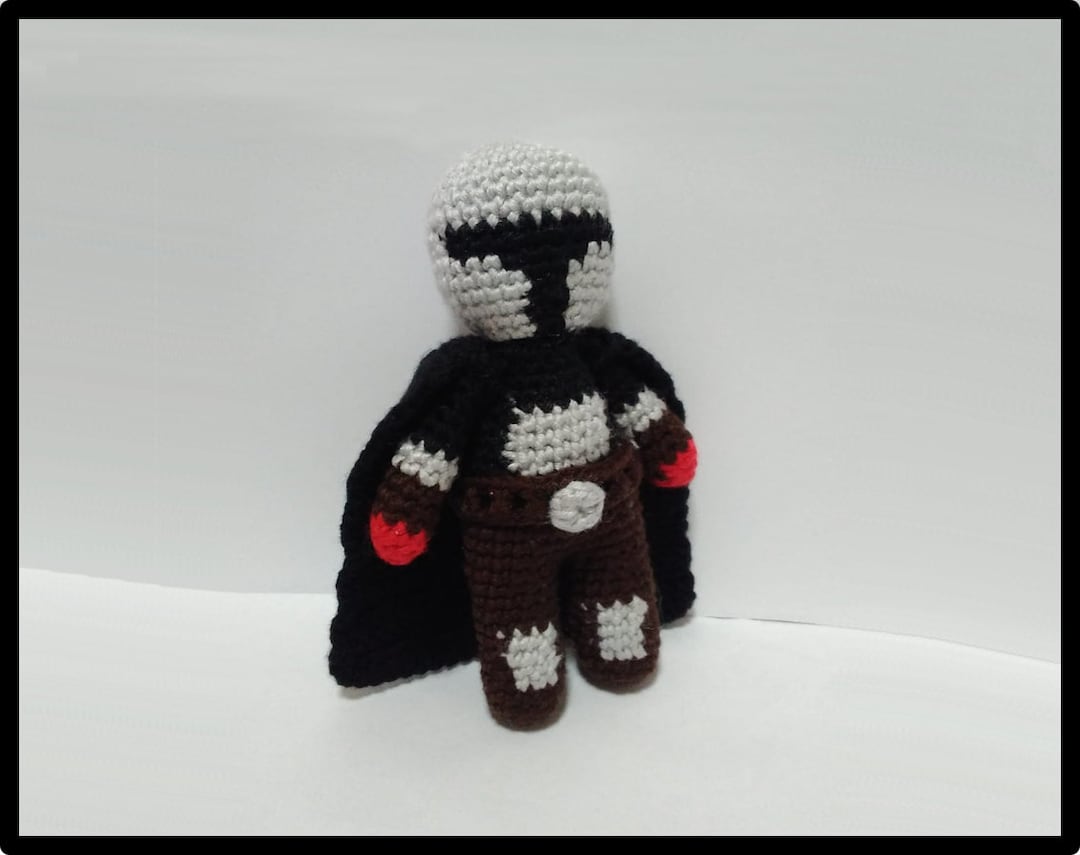 Mando Plush Doll Grey Knight Doll Amigurumi Crochet Doll - Etsy