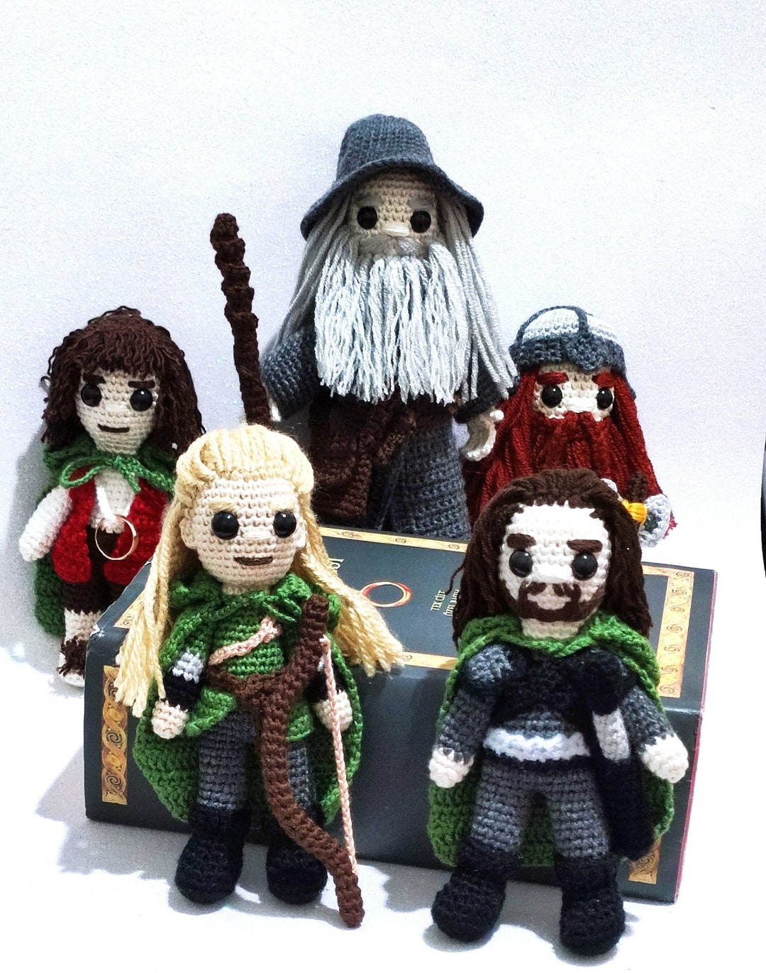 Handmade Fantasy Adventure Crochet Dolls Bundle, Amigurumi Heroes Set ...