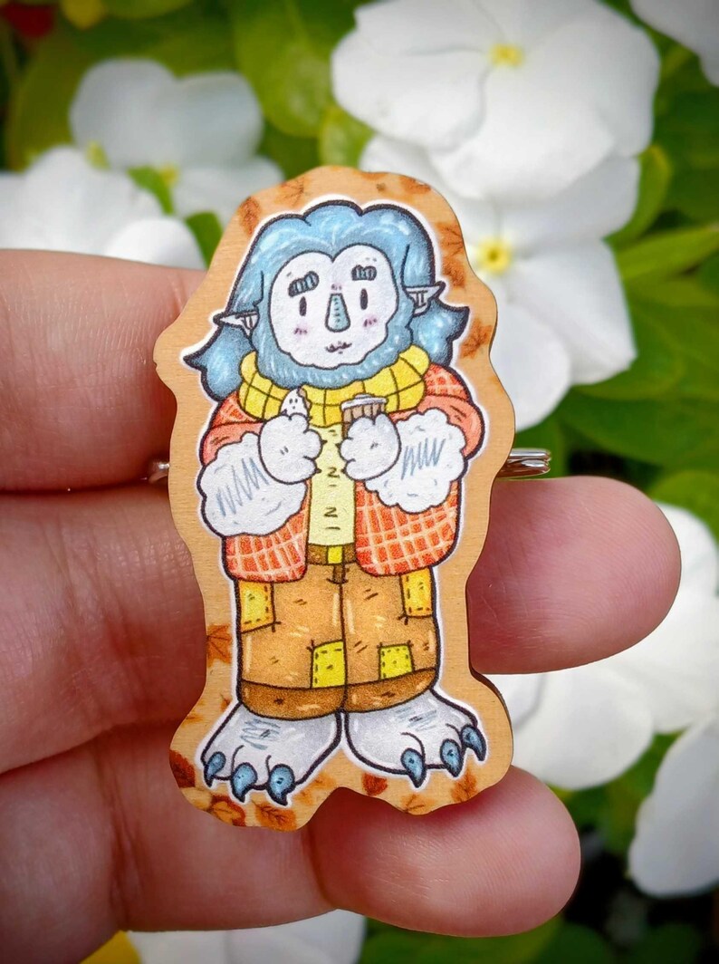 Cozy Freddy Yeti Date Everything (wooden Pin) - Etsy