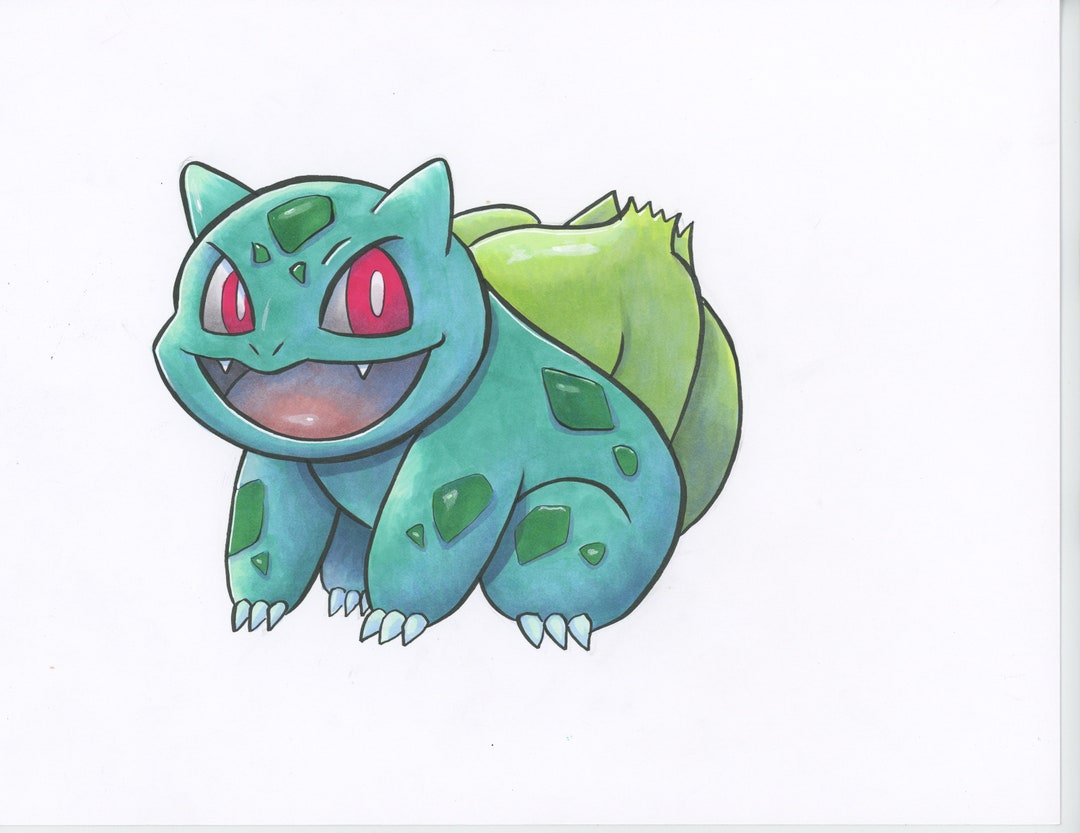 Bulbasaur Pokemon Character Art, Hand Drawn Fan Art by Daniel Grissom ...