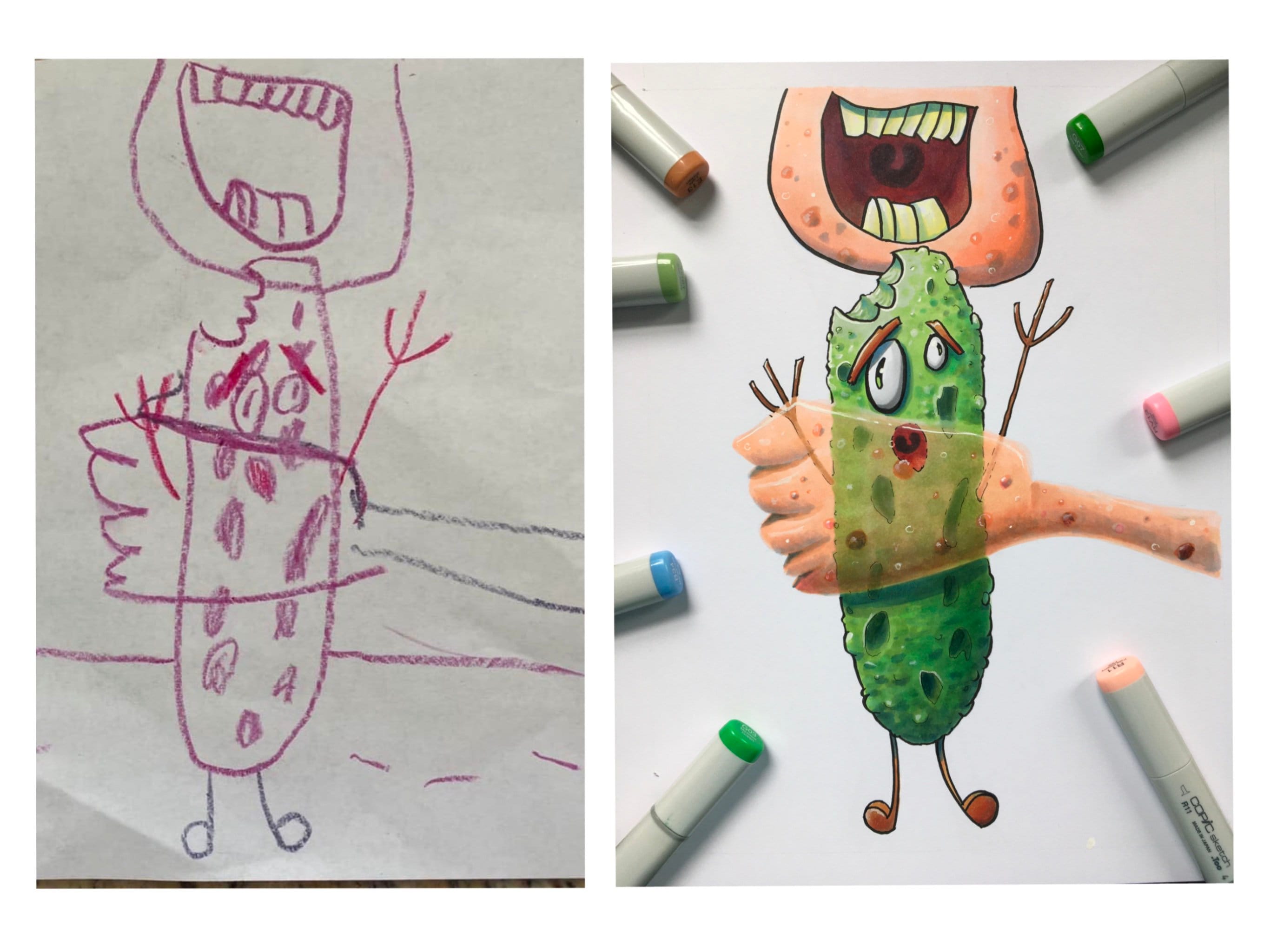 Bring Kid's Drawings to Life Turn Child's Art Into | Etsy