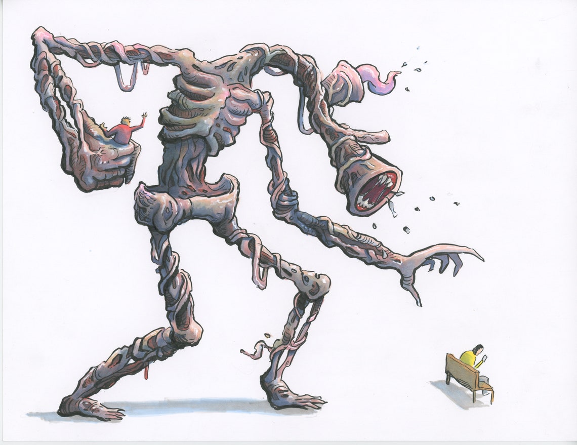Siren Head Fan Art, Horror Monster Drawing by Daniel Grissom - Etsy Norway