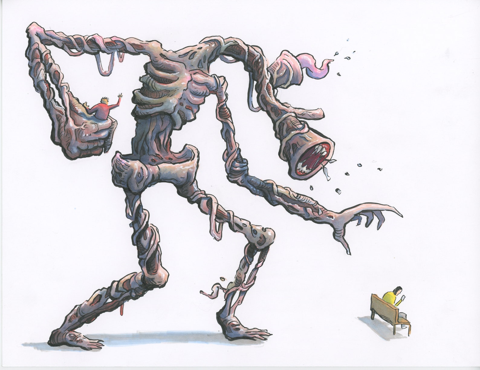 Siren Head Fan Art, Horror Monster Drawing by Daniel Grissom - Etsy Norway