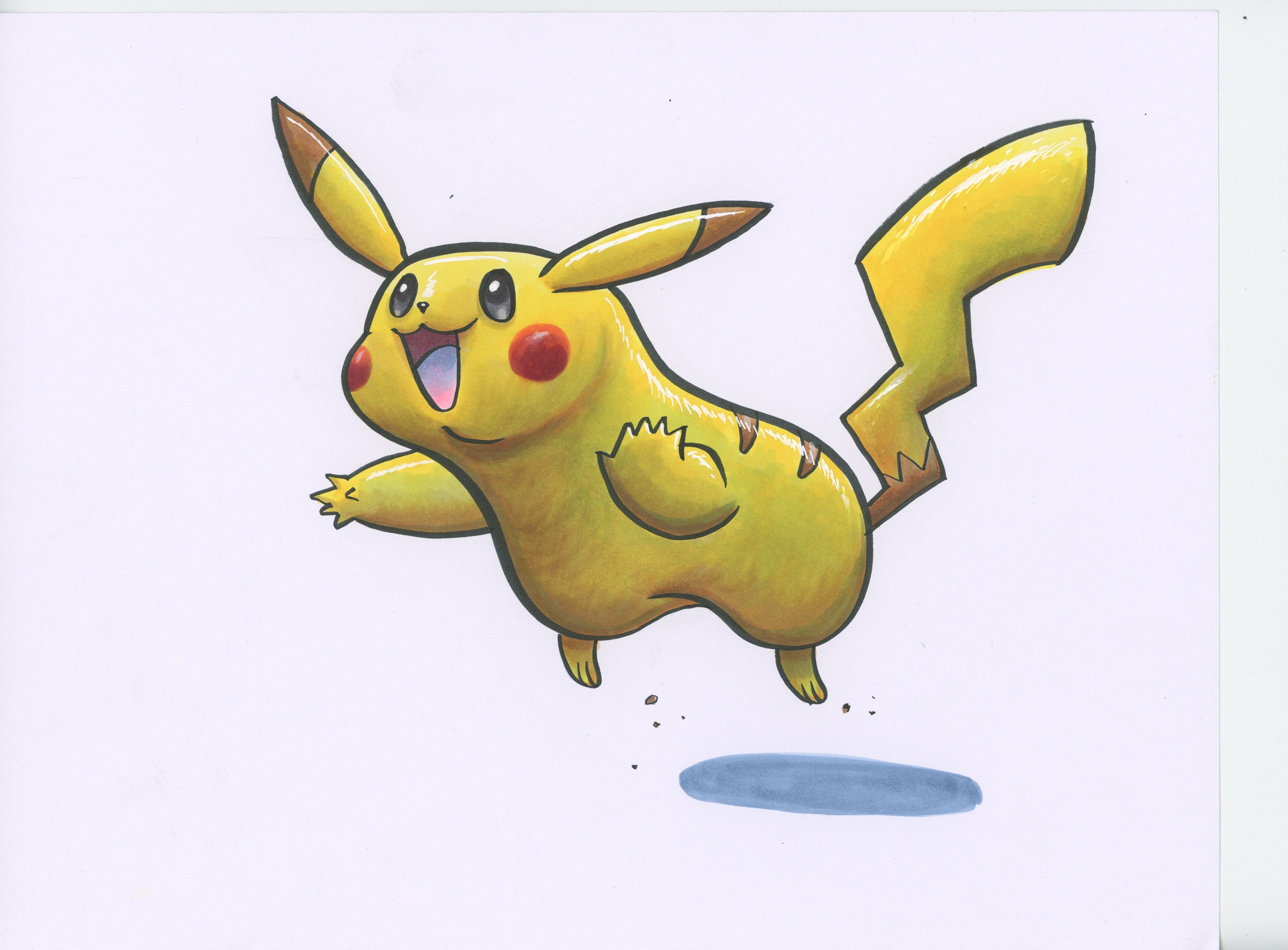 Pikachu Pokemon Character Art, Hand Drawn Fan Art by Daniel Grissom ...