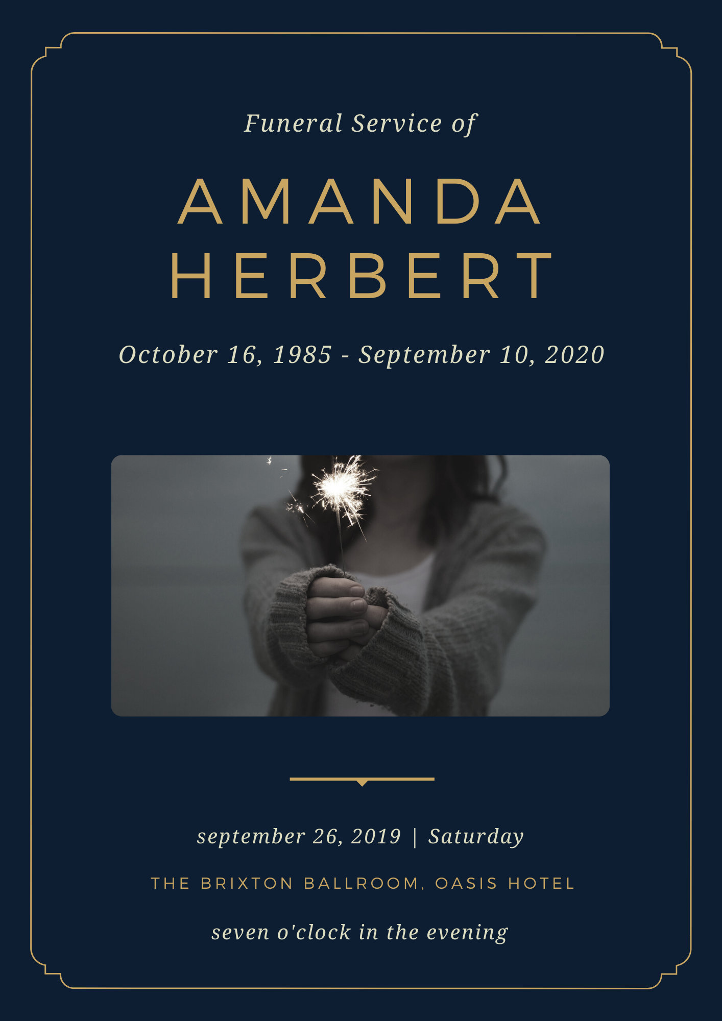 FEMALE FUNERAL CEREMONY Program Downloadable Memorial - Etsy