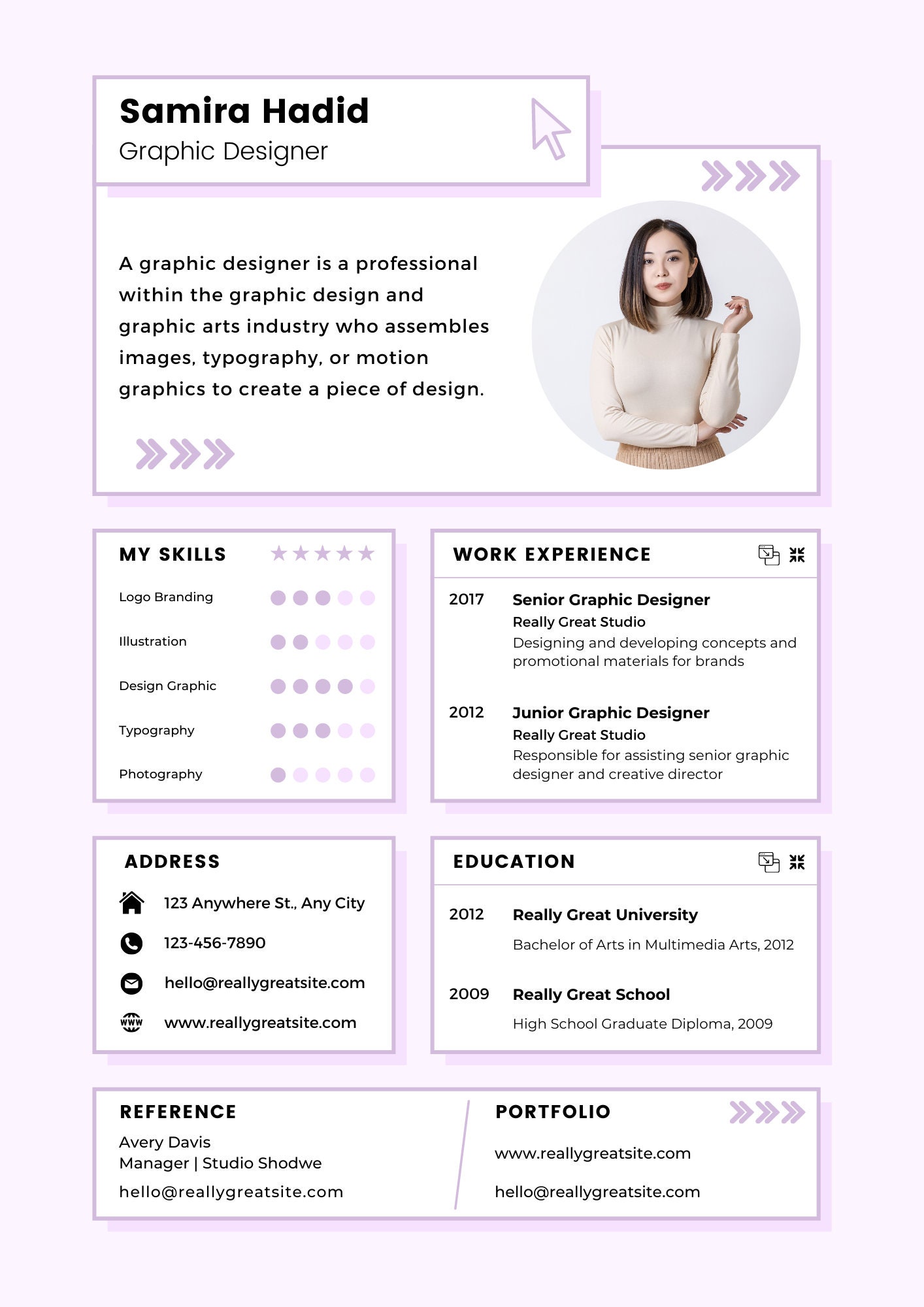 CUTE RESUME TEMPLATE, Ats Resume Template, Digital Downloadable Lilac ...