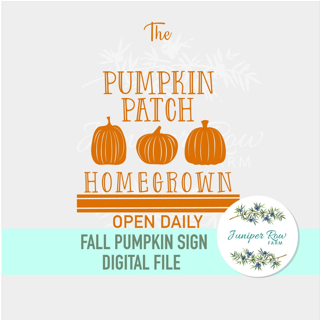 Pumpkin Patch Family Sign Digital File, Svg, Png, Custom Family Pumpkin ...