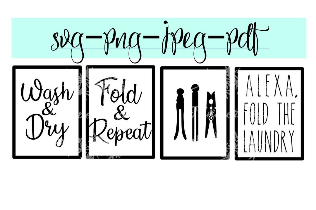 Laundry Room Bundle Cut File and Printable Art - Etsy
