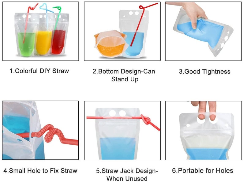 Drink Pouches Booze Bag Custom Vacation Drink Pouches | Etsy