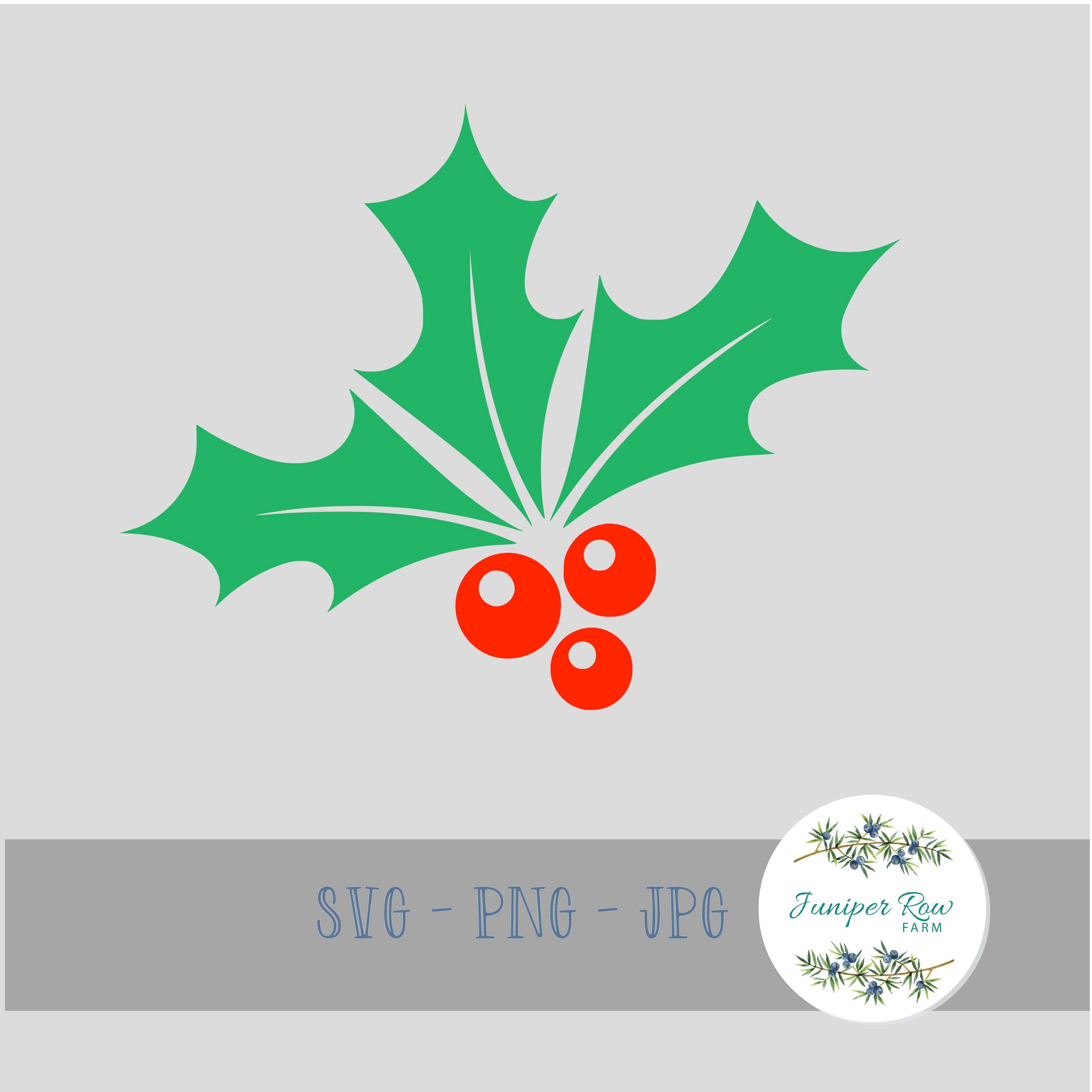 Christmas Holly Digital File Svg Png Jpg Cut File Cricut - Etsy