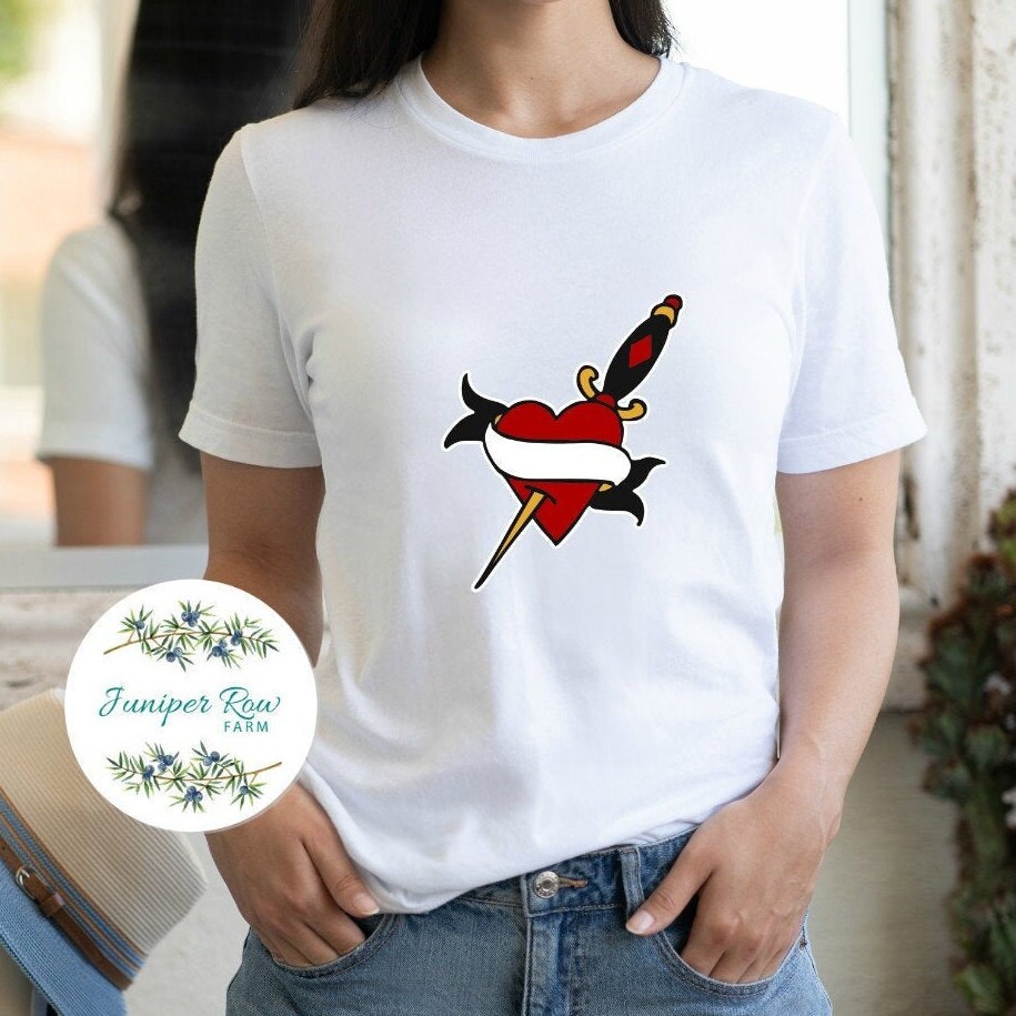 Heart Dagger Banner Digital File JPG SVG PNG Download Cut - Etsy