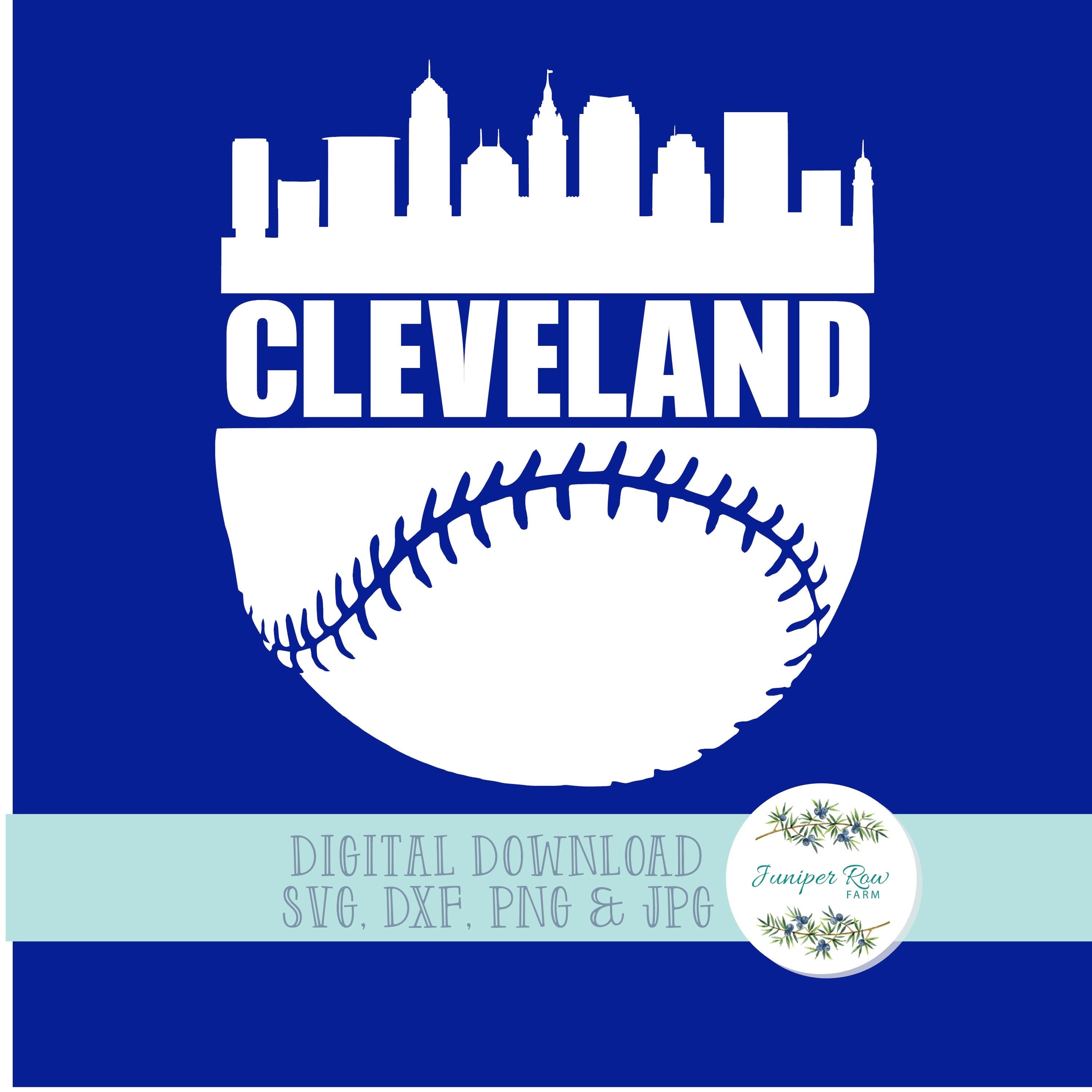 Cleveland Baseball Skyline Digital File svg jpg dxf png | Etsy
