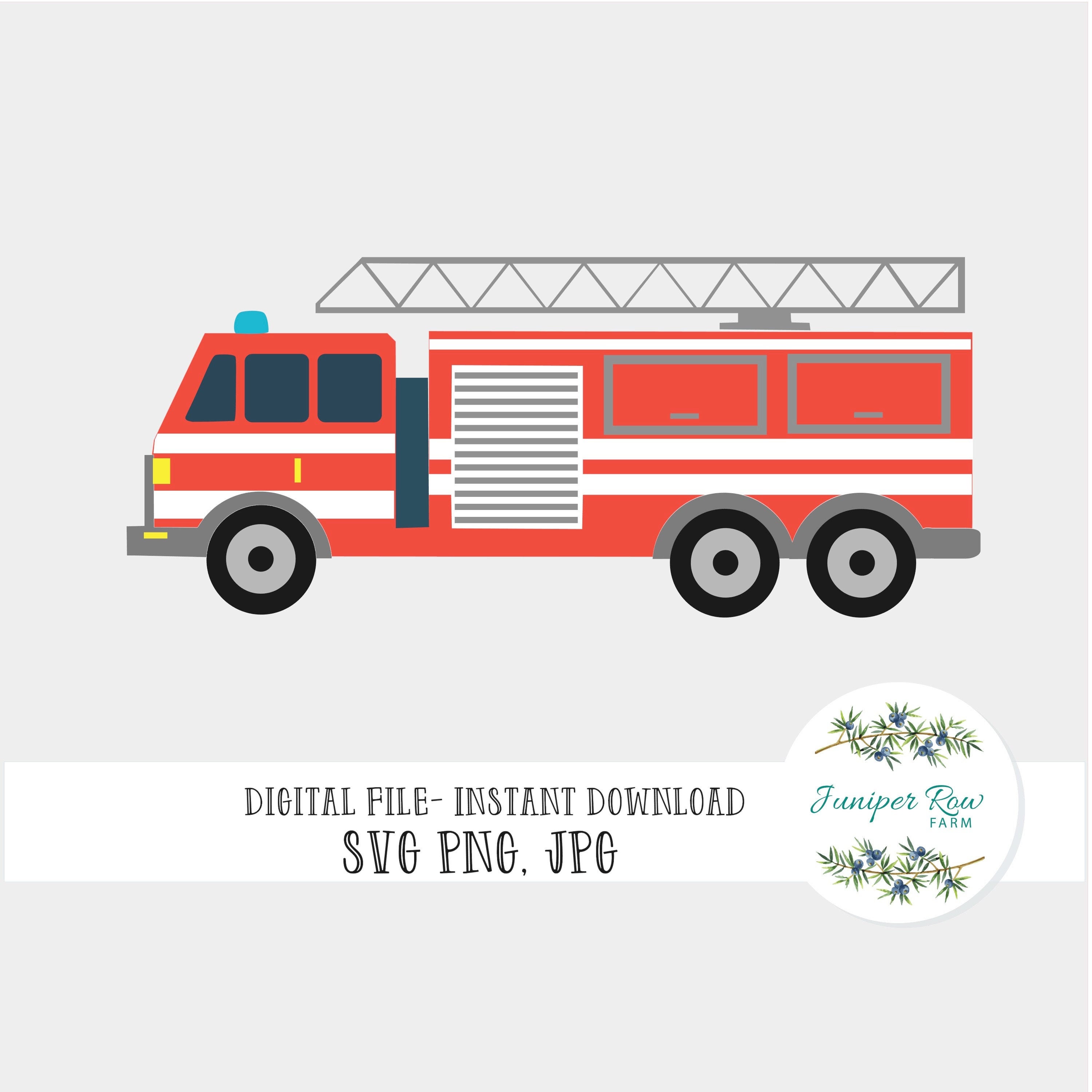 Fire Truck Digital File Svg Png Jpg Cricut Silhouette - Etsy
