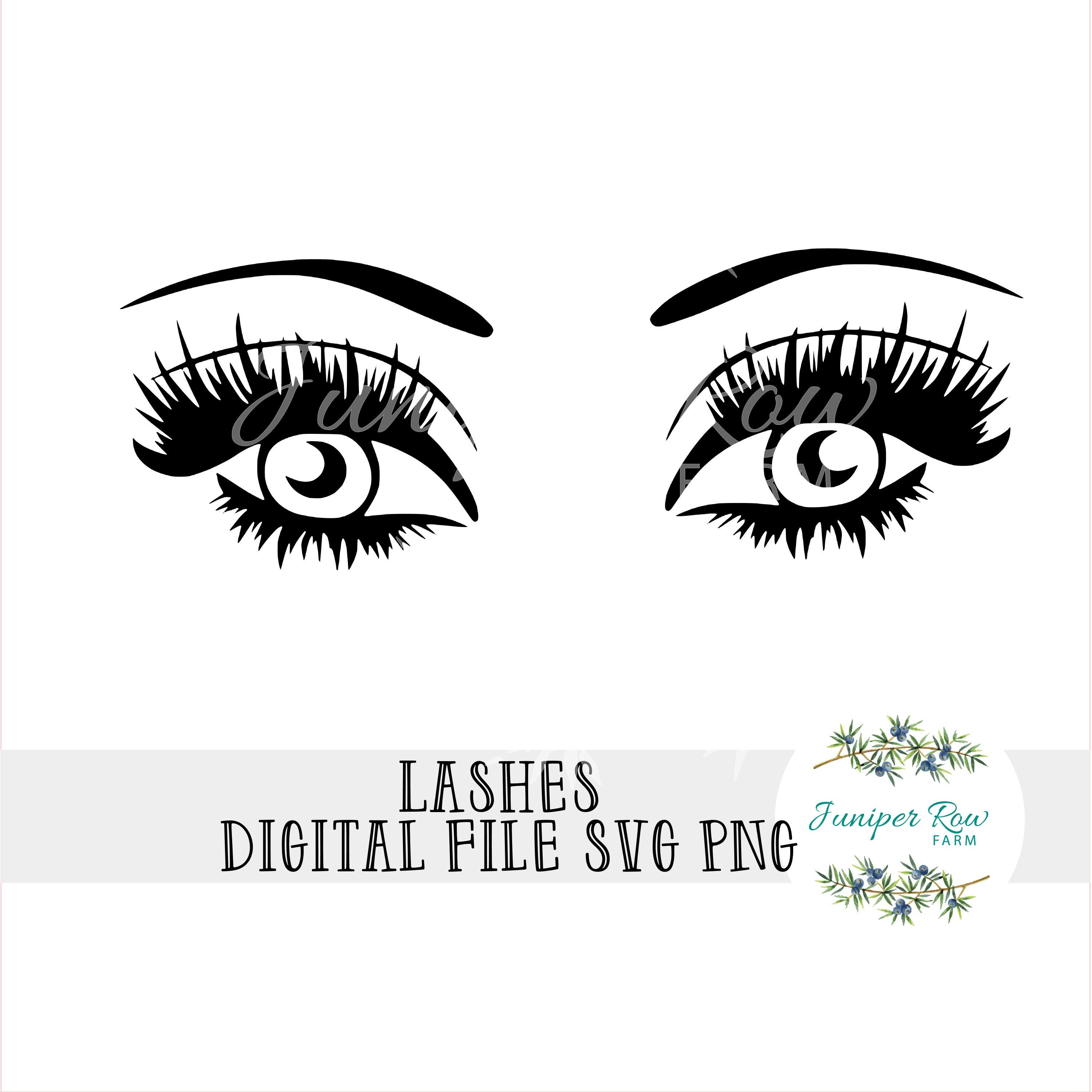 Beauty Eyelashes Digital svg png makeup eyes cut file | Etsy