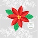 Poinsettia Clip Art Digital File, Christmas Floral, Svg, Png, Jpg ...