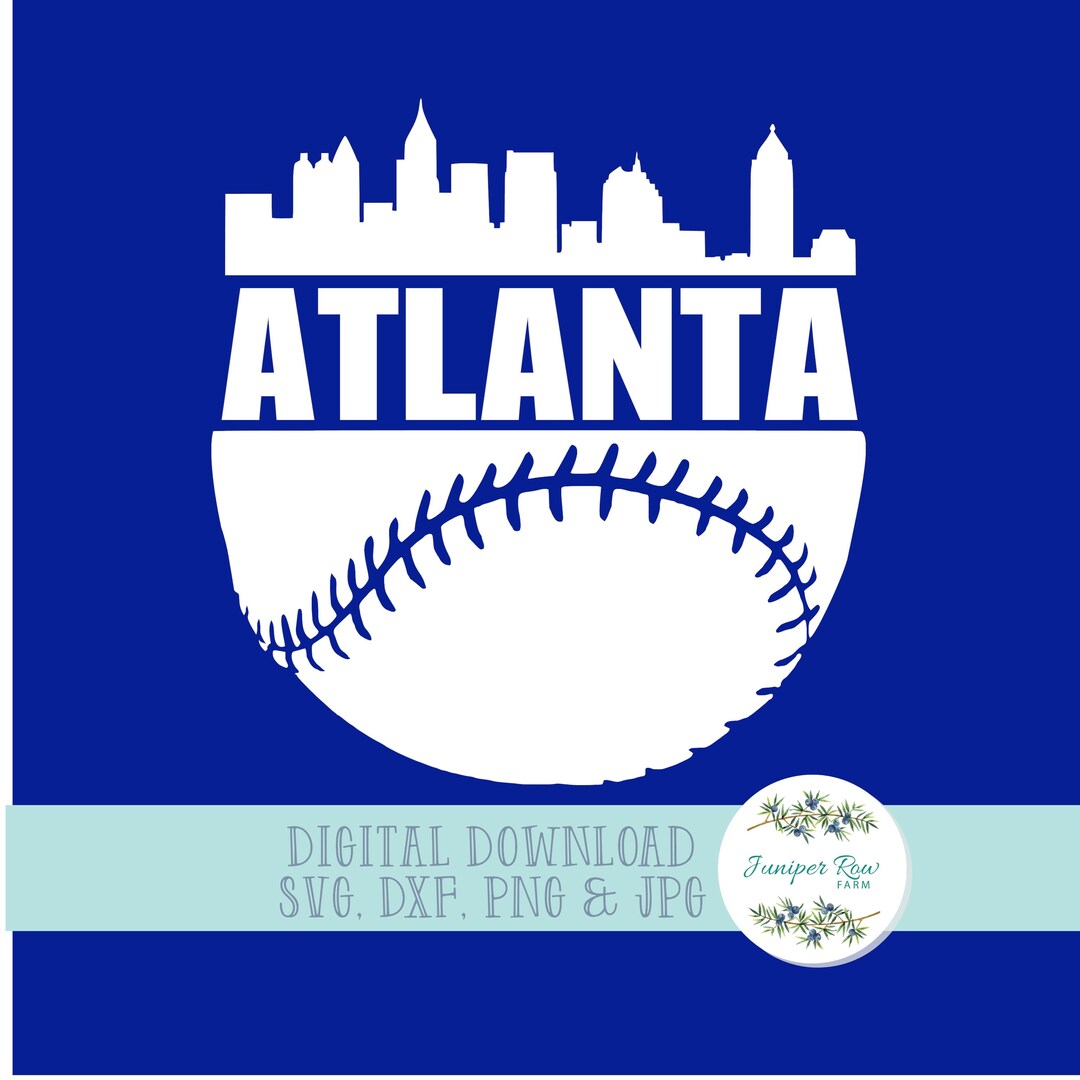 Atlanta Baseball Skyline Digital File, Svg Png, Dxf, Jpg, Cut File ...
