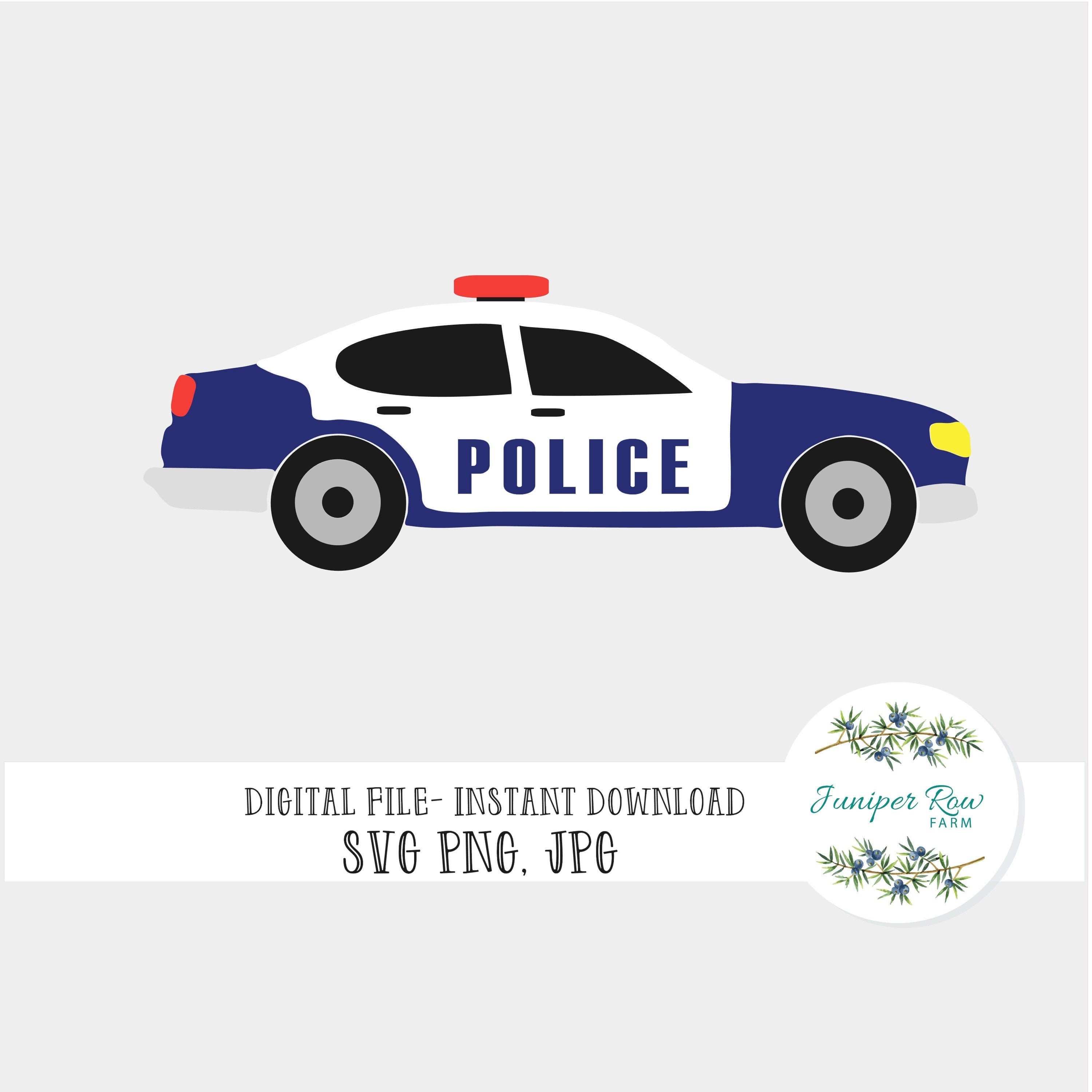 Police Car Digital File Svg Png Jpg Cricut Silhouette - Etsy