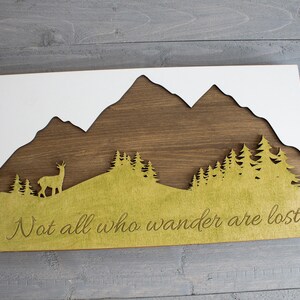 Wood Nature Sign, Wooden Forest, Mountain Sign, Wall Art, Adventure ...