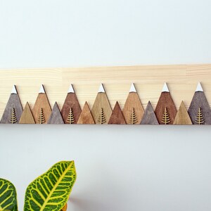 Wood Mountain Sign, Wooden Forest Sign, Wood Nature Sign, Mountain Wall ...