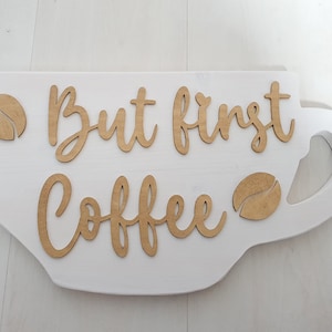 Wooden Coffee Bar Sign, but First Coffee, Wall Decor, Wood Sign ...