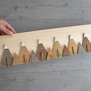 Wood Mountain Sign, Wooden Forest Sign, Wood Nature Sign, Mountain Wall ...