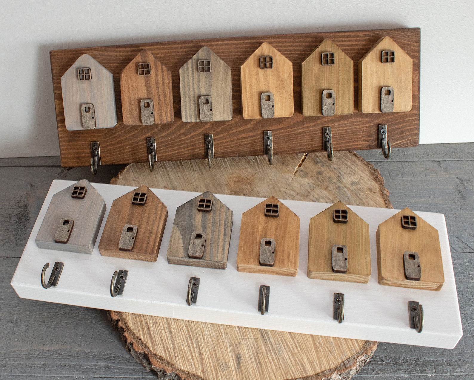 Wood Key Holder House Key Rack Wall Key Holder Key - Etsy