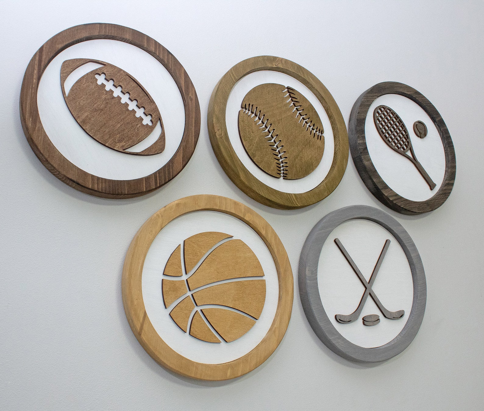 Wood Sport Signs, Wooden Sports Kids Bedroom Decor, Wooden Frame ...