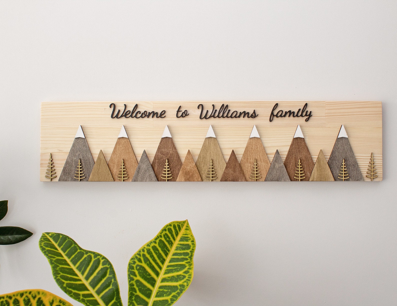 Wood Mountain Sign, Wooden Forest Sign, Wood Nature Sign, Mountain Wall ...