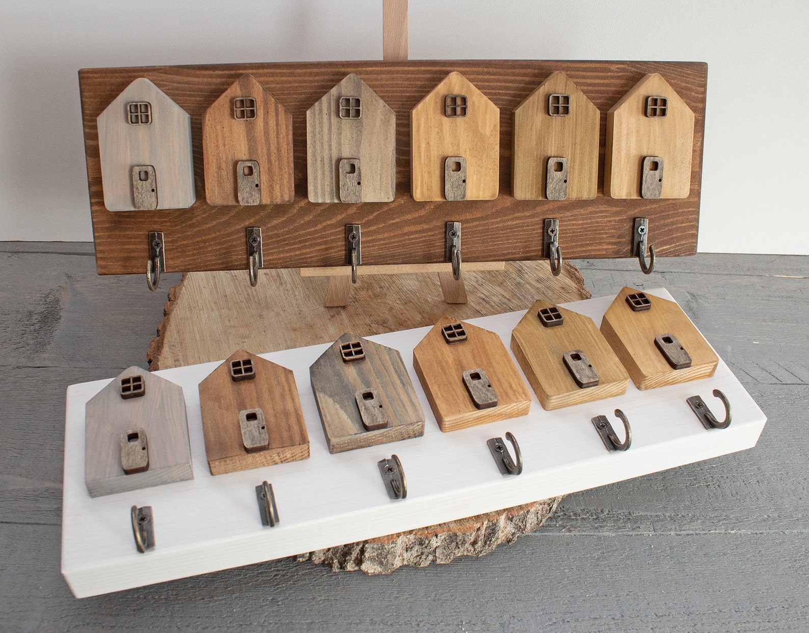 Wood Key Holder House Key Rack Wall Key Holder Key - Etsy