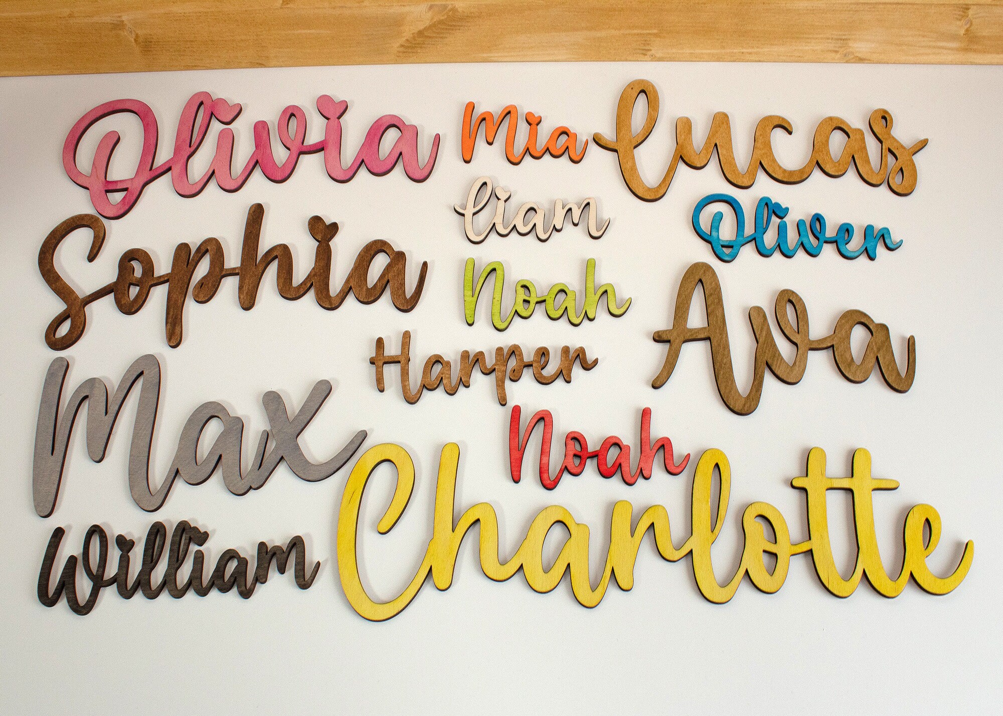 Personalised Wooden Names, Wording Cut Out, Letters Cutout, Wall Art ...