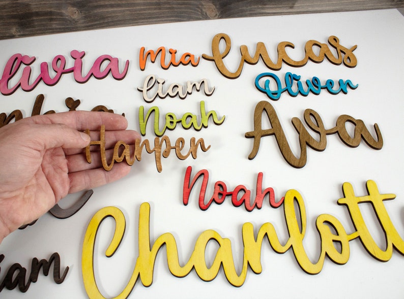 Personalised Wooden Names Wording Cut Out Letters Cutout | Etsy