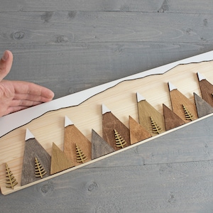 Wood Mountain Sign, Wooden Forest Sign, Wood Nature Sign, Mountain Wall ...