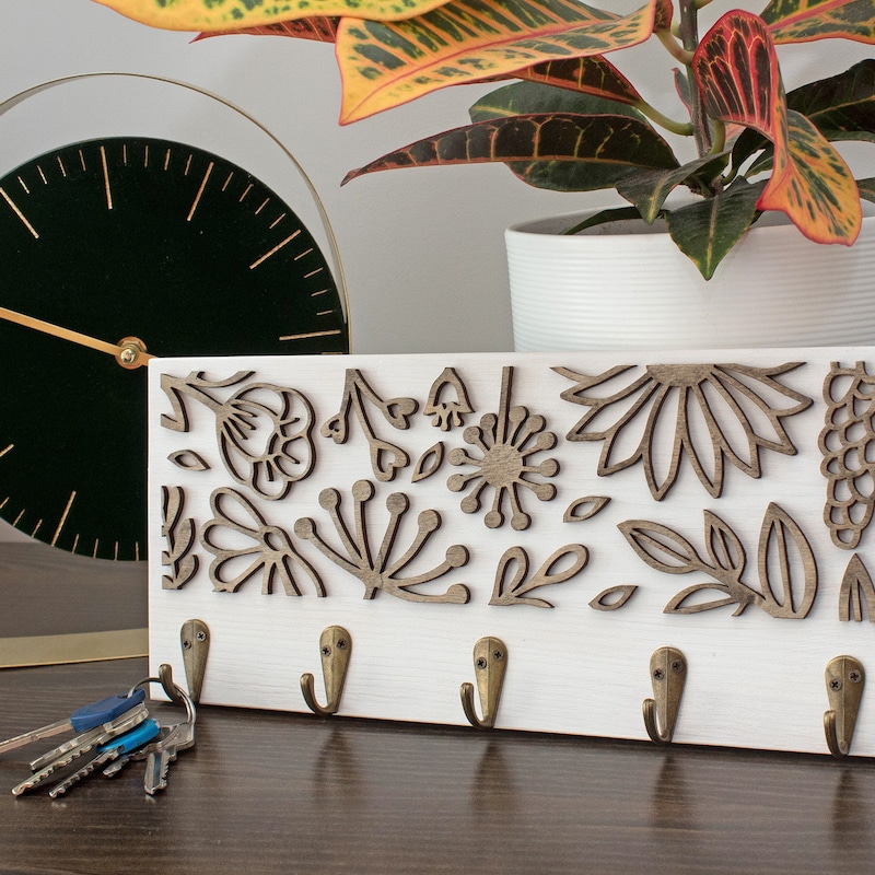 Wall Mount Wooden Key Holder - Etsy