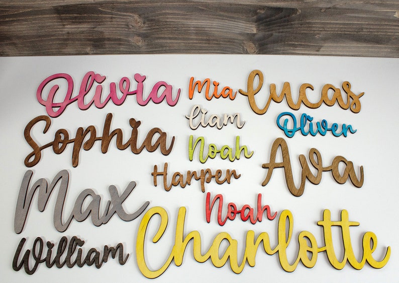 Personalised Wooden Names Wording Cut Out Letters Cutout | Etsy