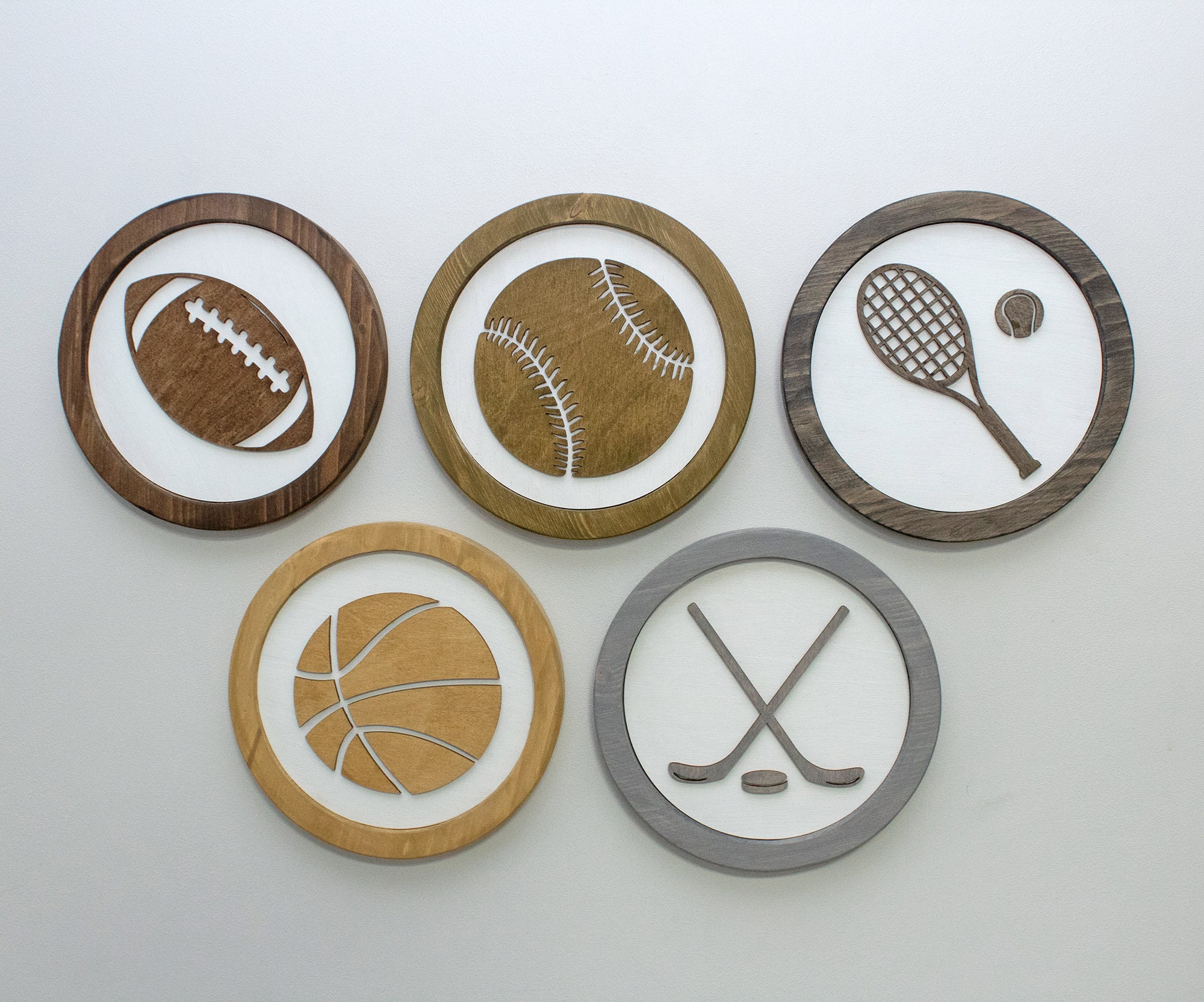 Wood Sport Signs, Wooden Sports Kids Bedroom Decor, Wooden Frame ...