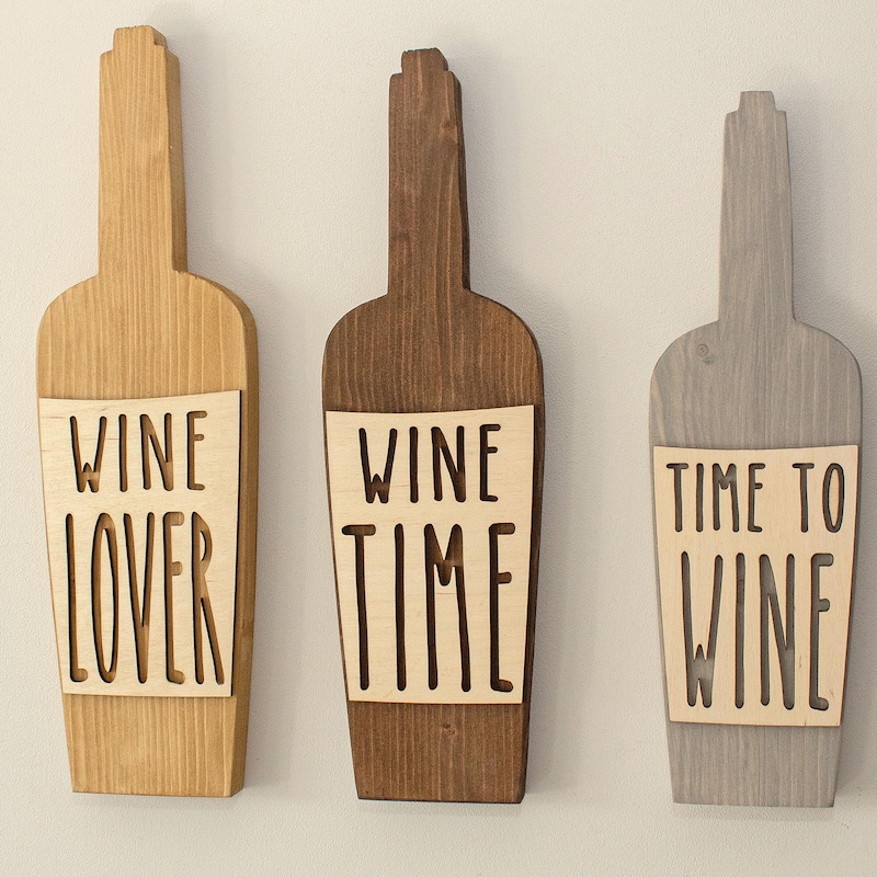 Wooden Wine Sign - Etsy