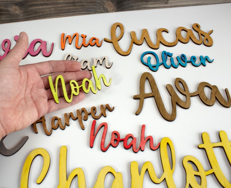 Personalised Wooden Names Wording Cut Out Letters Cutout | Etsy