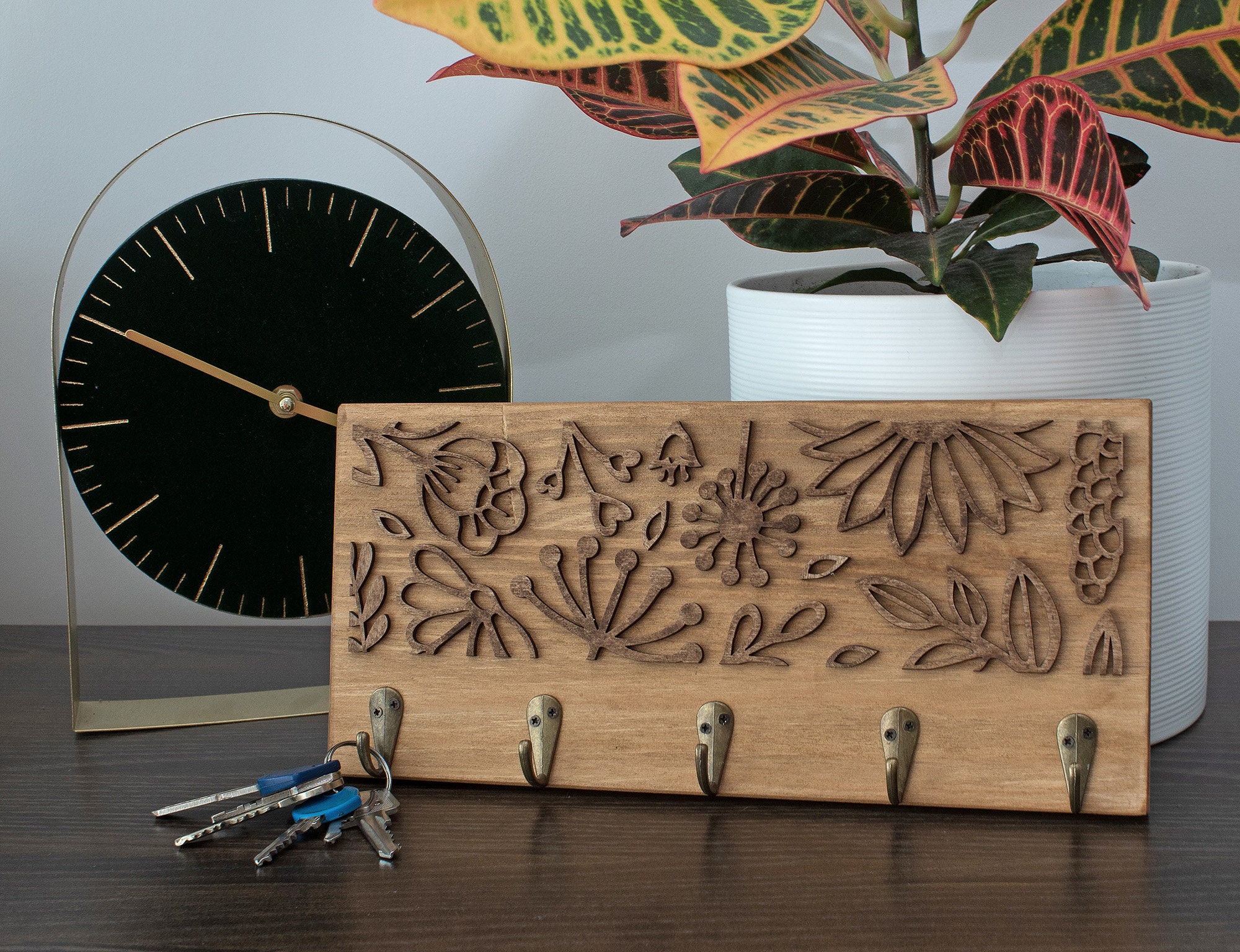 Handmade Wooden Key Holder Key Rack Wall Key Holder Key - Etsy Canada